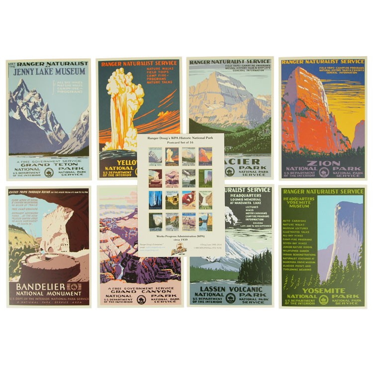 Historic WPA Postcard Set - WNP | National Park Store