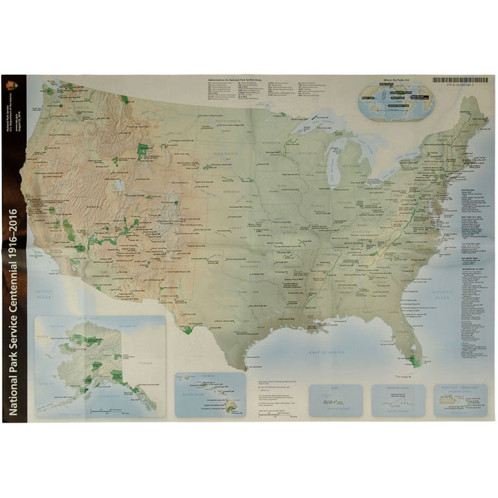 National Park Service Map & Guide Centennial Edition - WNP