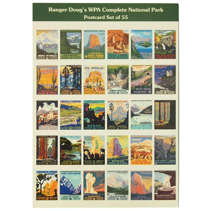 Complete WPA Inspired Postcard Set - WNP | Shop Our Parks