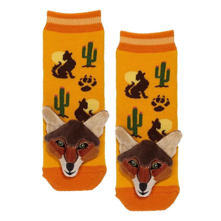 Baby Coyote Slipper Socks - WNP | National Park Store