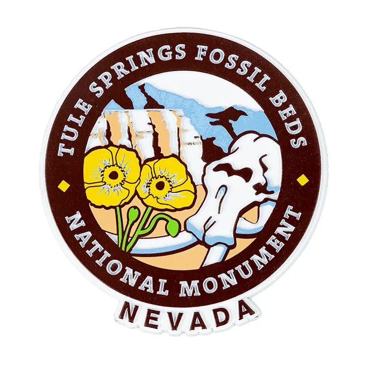 Tule Springs Fossil Beds NM Round Logo Flex Magnet | WNP
