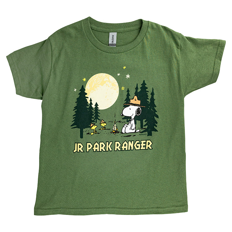 Peanuts Junior Park Ranger Green Youth T-Shirt | WNP